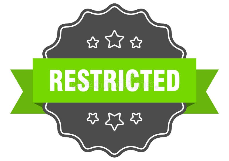 Restricted Label. Restricted Isolated Seal. Sticker. Sign Stock Vector ...