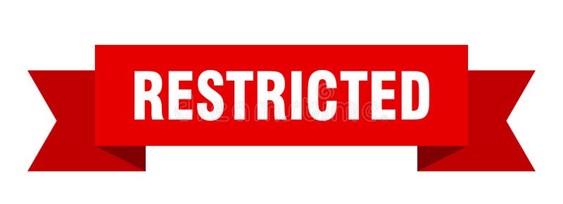 Restricted Ribbon. Restricted Isolated Band Sign Stock Vector ...