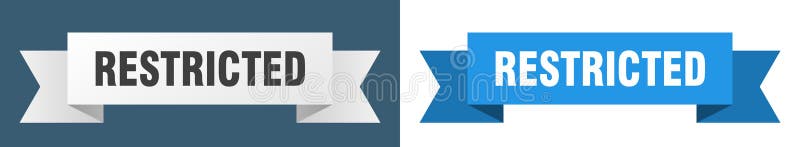 Restricted Ribbon. Restricted Isolated Paper Sign. Banner Stock Vector ...