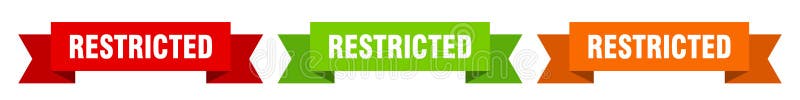 Restricted Ribbon. Restricted Isolated Paper Sign. Banner Stock Vector ...