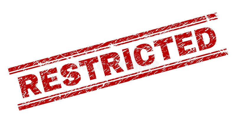 Scratched Textured RESTRICTED Stamp Seal Stock Vector - Illustration of ...