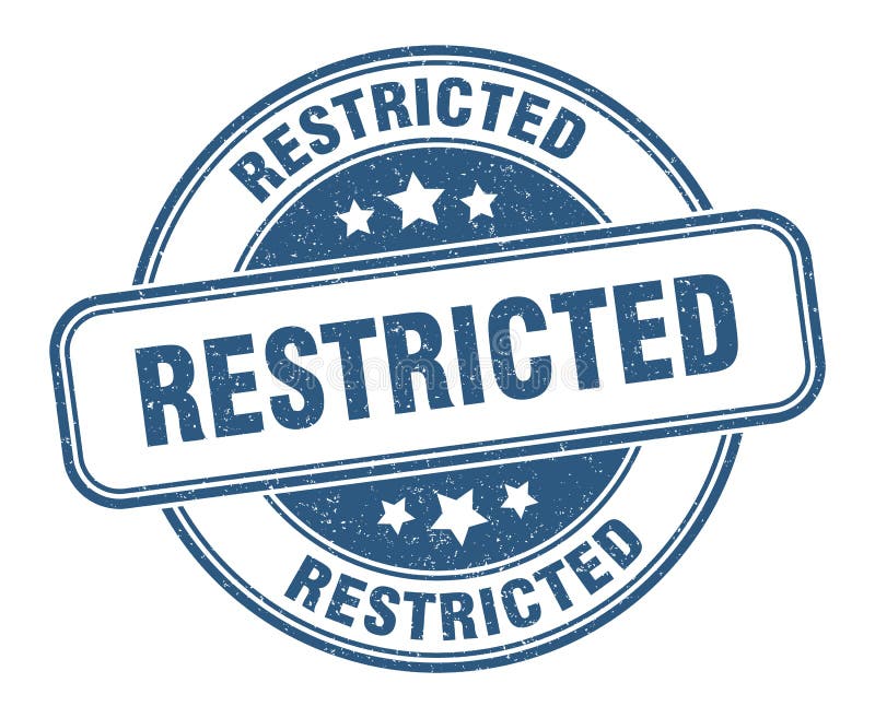 Restricted Stamp. Restricted Label. Round Grunge Sign Stock Vector ...