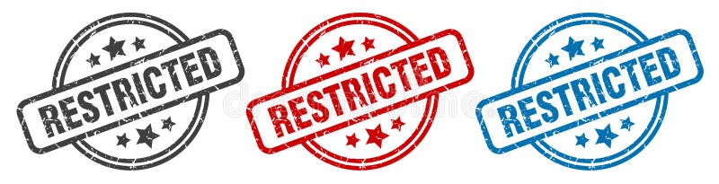 RESTRICTED Stamp Isolated on White Stock Vector - Illustration of ...