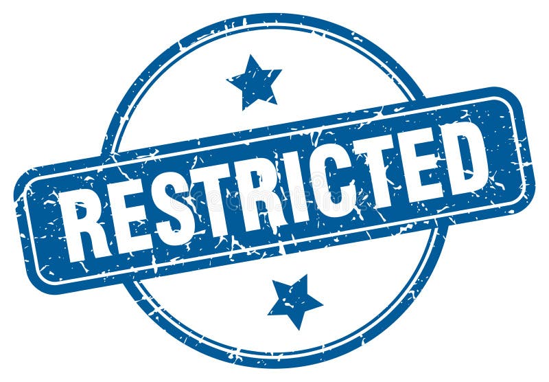 Restricted Stamp. Restricted Round Vintage Grunge Label Stock Vector ...