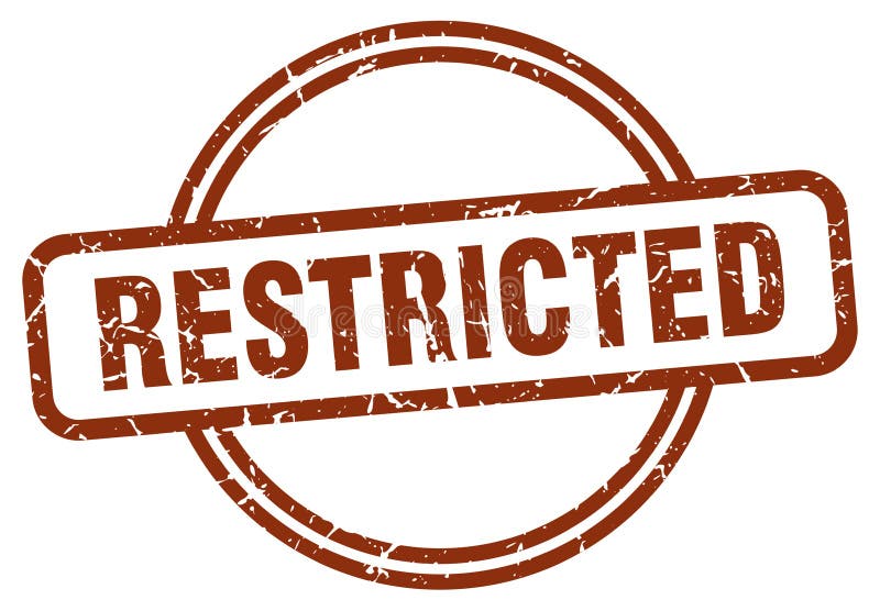 Restricted Stamp. Restricted Round Vintage Grunge Label Stock Vector ...