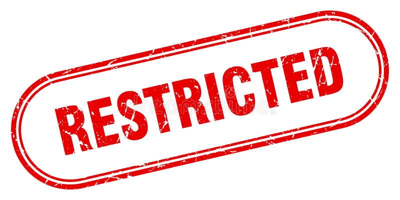 Restricted Stamp. Restricted Label. Round Grunge Sign Stock Vector ...