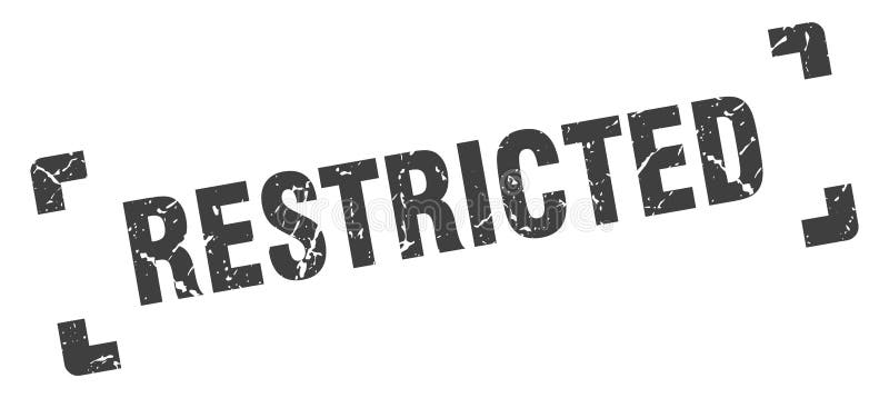 Restricted Stamp. Restricted Label. Round Grunge Sign Stock Vector ...