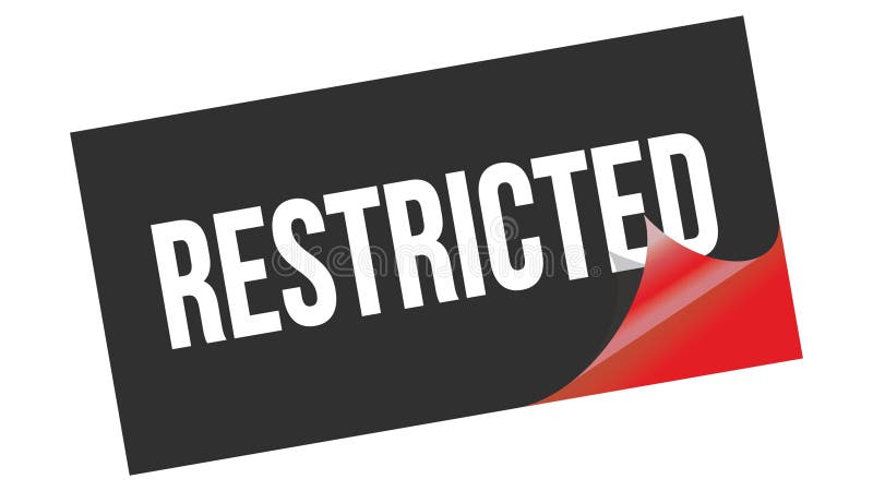 RESTRICTED Text on Black Red Sticker Stamp Stock Illustration ...