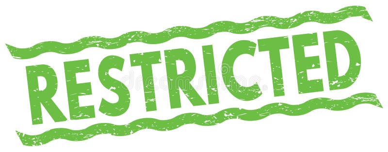 RESTRICTED Text on Green Lines Stamp Sign Stock Illustration ...