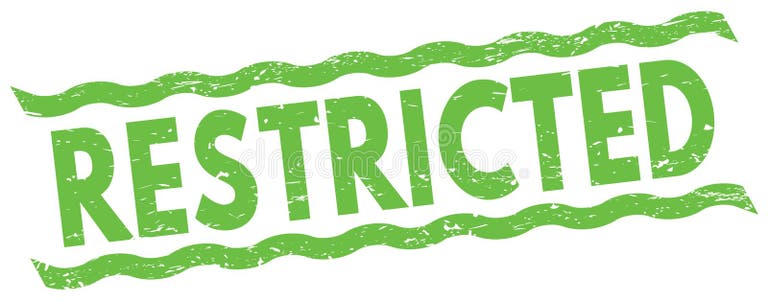 RESTRICTED Text on Green Lines Stamp Sign Stock Illustration ...