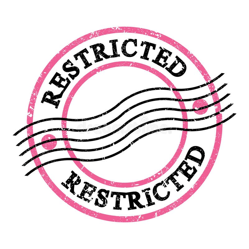 RESTRICTED Text Written on Red Stamp Sign Stock Illustration ...