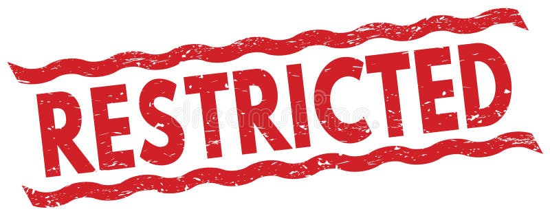 RESTRICTED Text on Red Lines Stamp Sign Stock Illustration ...