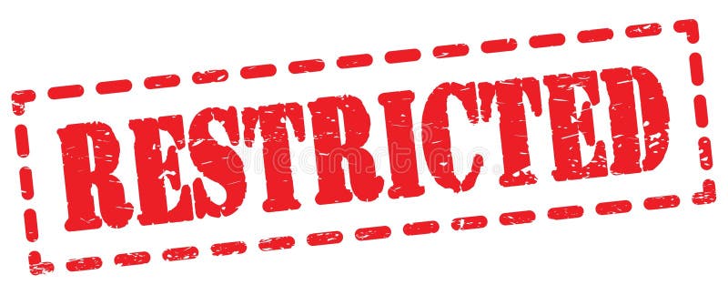 RESTRICTED Text Written on Red Stamp Sign Stock Illustration ...