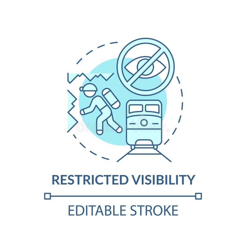 Restricted Visibility Concept Icon Stock Vector - Illustration of ...