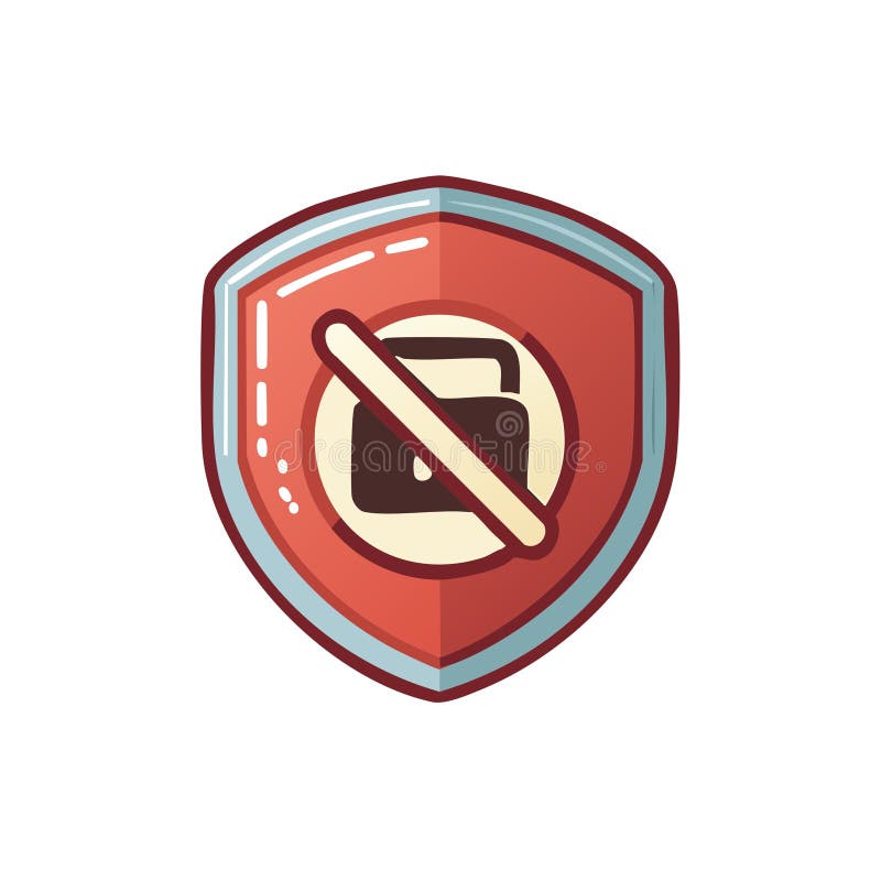 Restricted Work, Shield Icon. Prohibited Employment Symbol, Office ...
