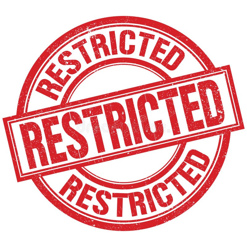 RESTRICTED Written Word on Red Stamp Sign Stock Illustration ...