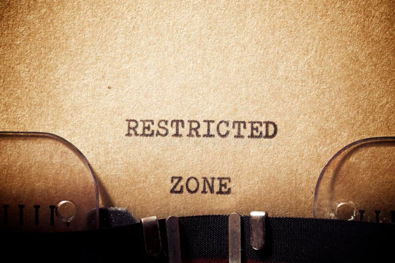 Restricted zone phrase stock photo. Image of permit - 204575966