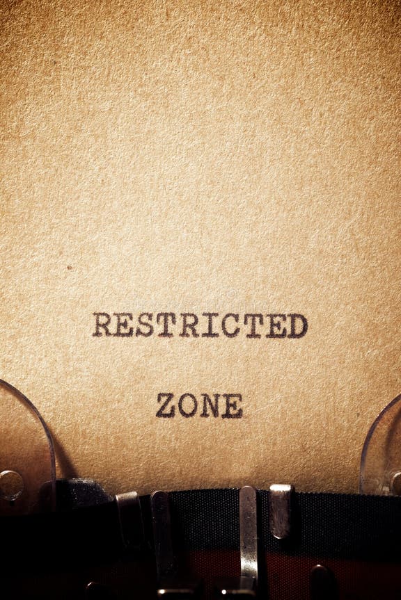 Restricted zone phrase stock image. Image of denied - 204576013