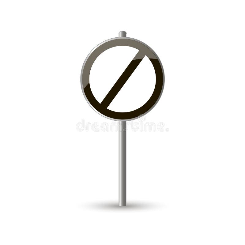 End of All Restriction Traffic Road Symbol Sign Isolate on White ...