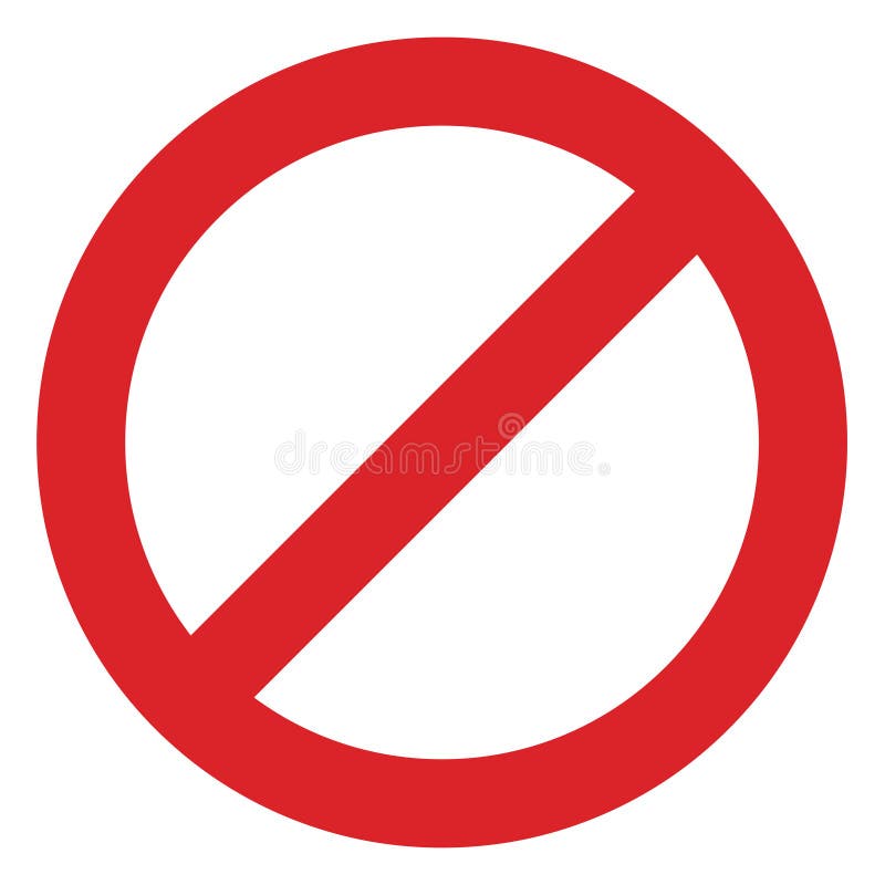 Restriction Sign Red and White Forbiding Things Stock Vector ...