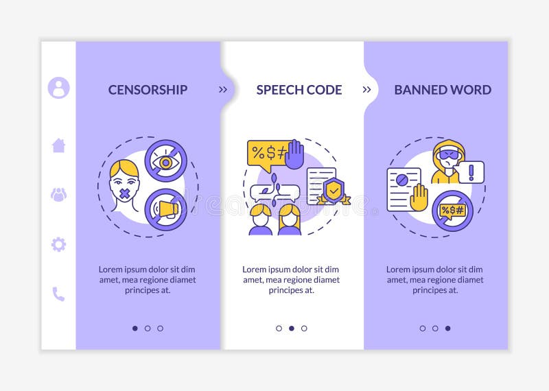 Restrictions on Communication Onboarding Vector Template Stock Vector ...