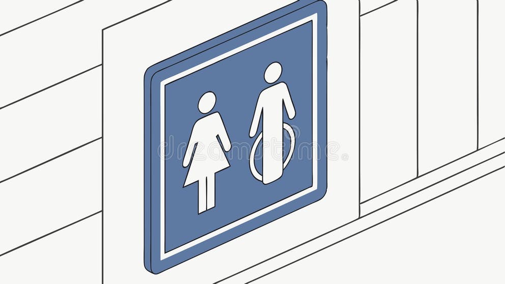 Restroom Gender Neutral Sign, Public Facilities, Accessibility ...
