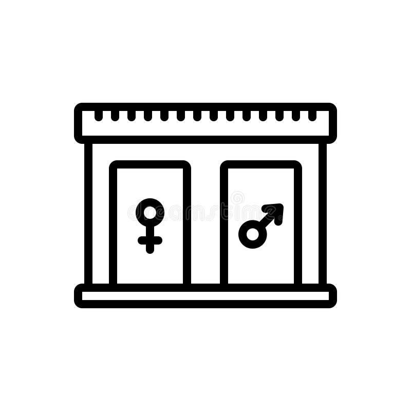 Black Line Icon Restroom Stock Illustrations – 4,396 Black Line Icon ...