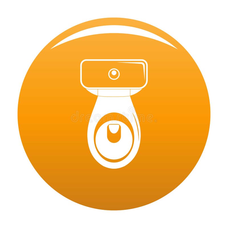 Restroom icon orange stock illustration. Illustration of interior ...