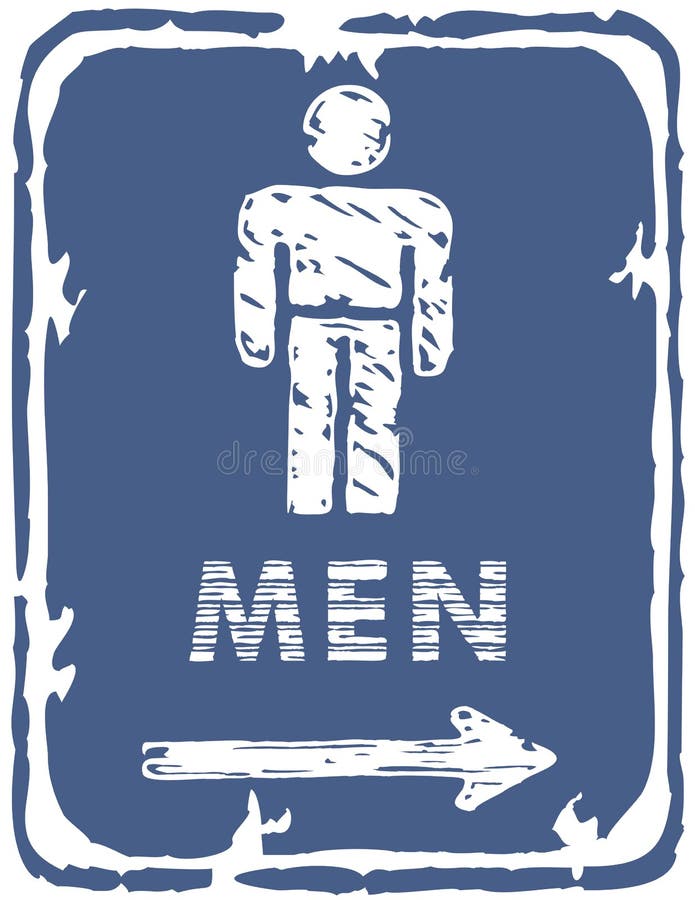 Men toilet label stock vector. Illustration of information - 6741833