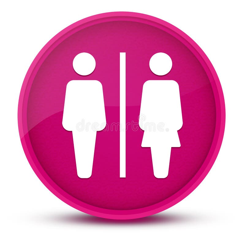 Restroom Sign Eyeball Glossy Elegant Blue Round Button Abstract Stock ...