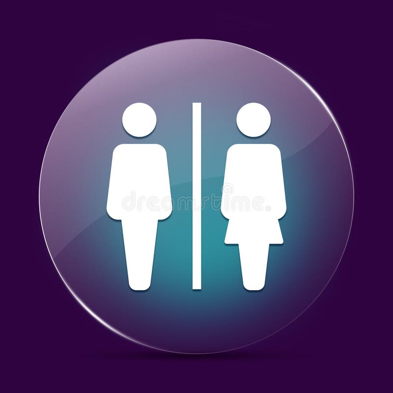 Restroom Sign Eyeball Glossy Elegant Blue Round Button Abstract Stock ...