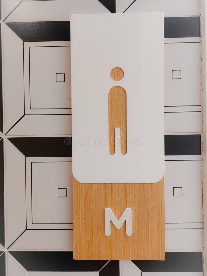 Restroom Sign Brown Wooden Panel Stock Photos - Free & Royalty-Free ...