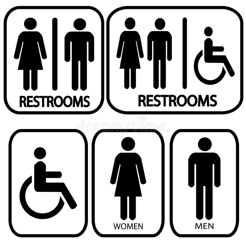 Restroom Sign stock vector. Illustration of chamber, table - 53529368