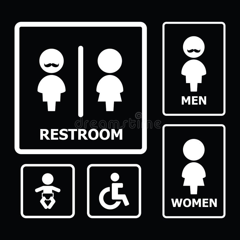 Restroom sign stock illustration. Illustration of people - 20758301