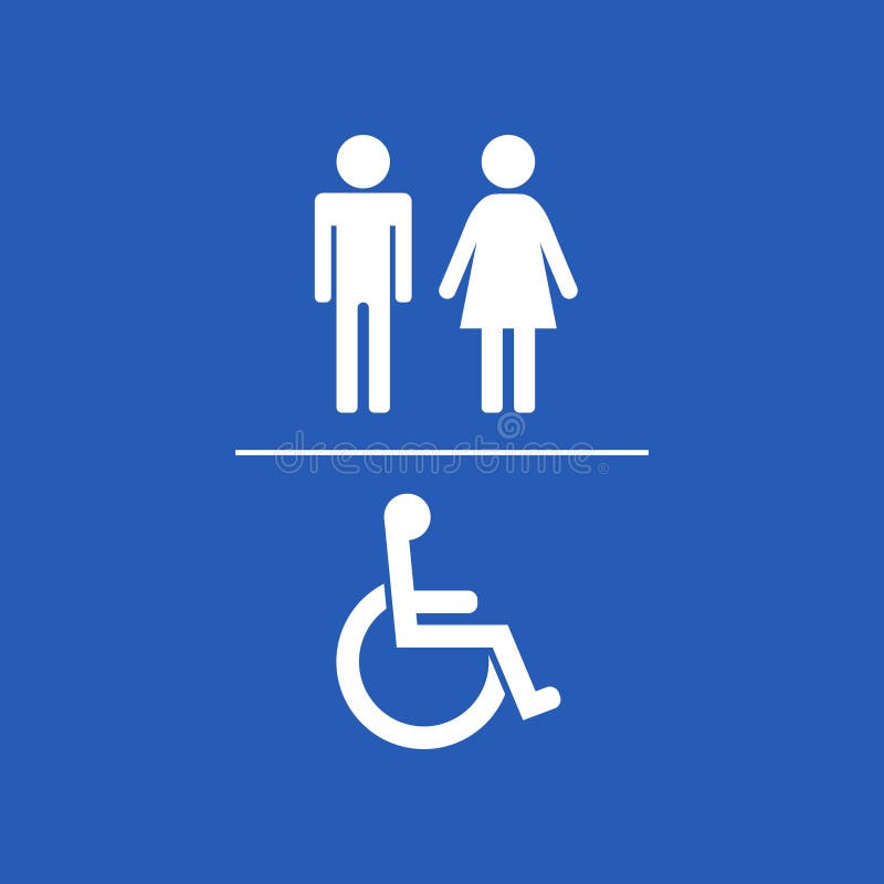 Restroom Signage for Male, Female and Handicap Access Stock Vector ...