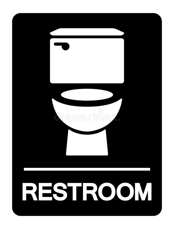 Restroom Symbol Sign, Vector Illustration, Isolate on White Background ...