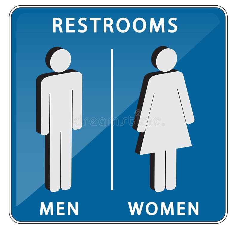 Restroom or toilet sign stock illustration. Illustration of bathroom ...