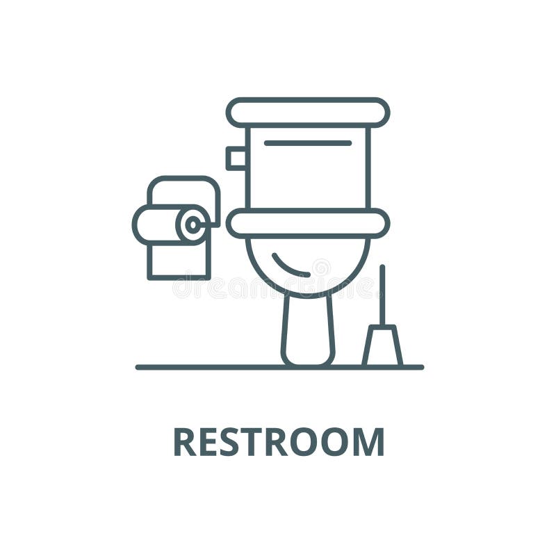 Restroom Vector Line Icon, Linear Concept, Outline Sign, Symbol Stock ... Restroom Vector Line Icon, Linear Concept, Outline Sign, Symbol Stock ...