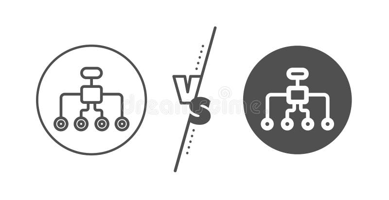 Restructuring Line Icon. Business Architecture Sign. Vector Stock ...