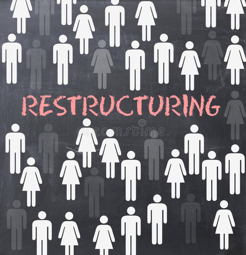 Restructuring Process Concept on Blackboard Stock Photo - Image of exit ...