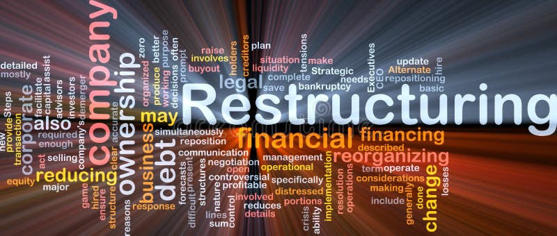 Restructuring word cloud stock illustration. Illustration of corporate ...