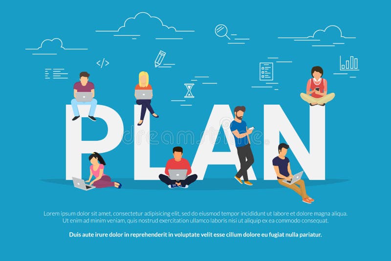 Result Achievement Concept Vector Illustration of Business People Stock ...