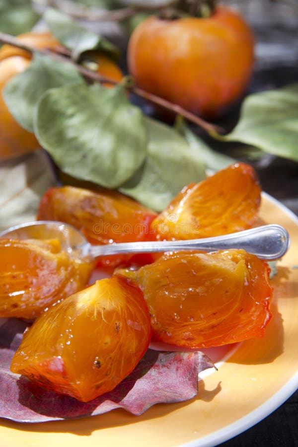 The Result of the Fall Season, Persimmon Stock Image - Image of ...