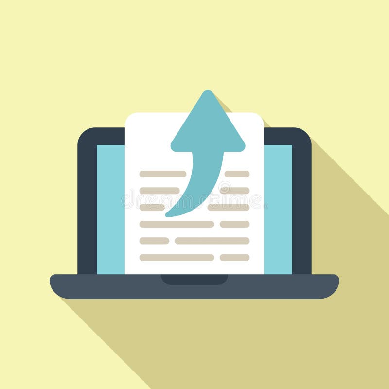 Result File Icon Flat Vector. Graph Market Stock Vector - Illustration ...