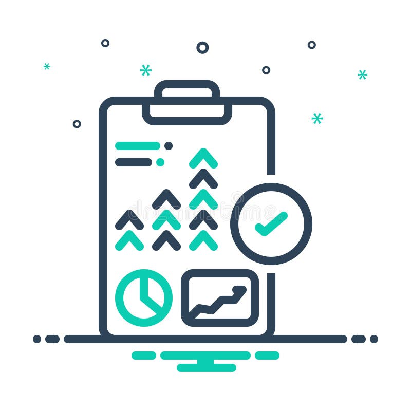 Mix Icon for Result, Consequence and Performance Stock Vector ...