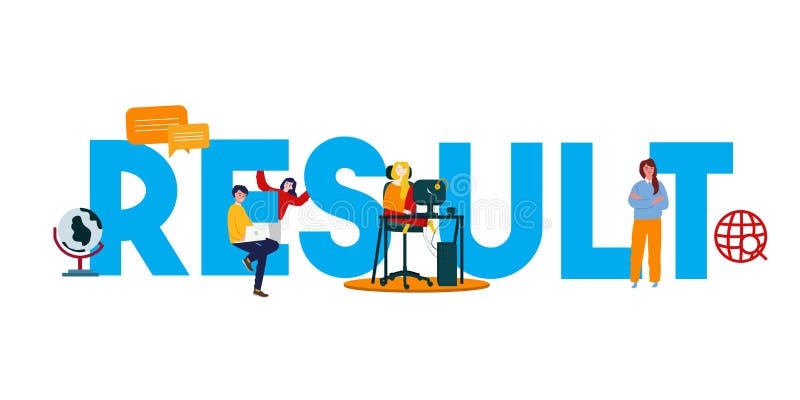 Result Progress Indicator of Work. Concept of Achieving Vision Target ...