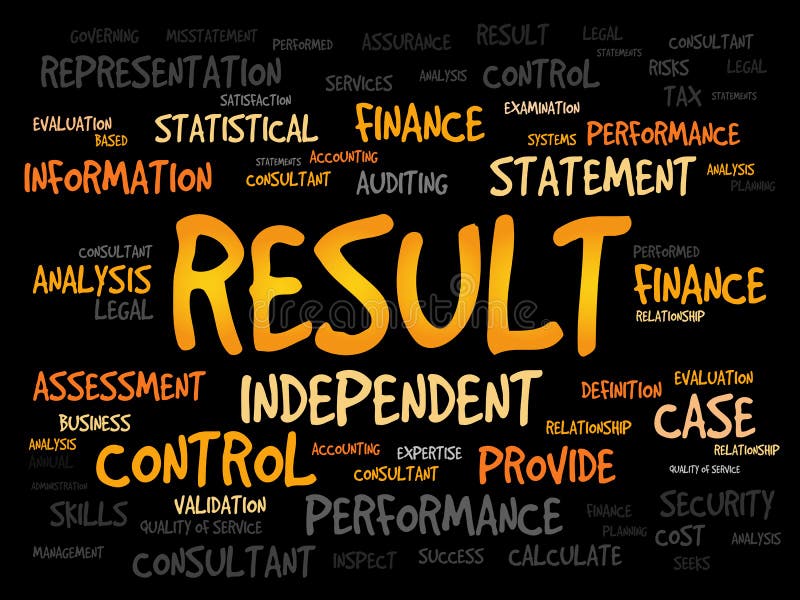 RESULT word cloud stock illustration. Illustration of procedure - 200069766