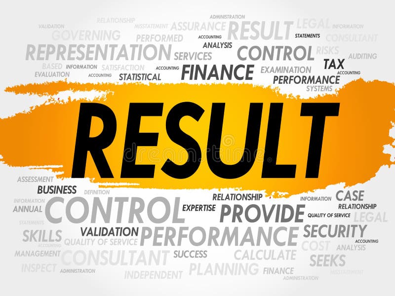 RESULT word cloud stock illustration. Illustration of procedure - 200069766