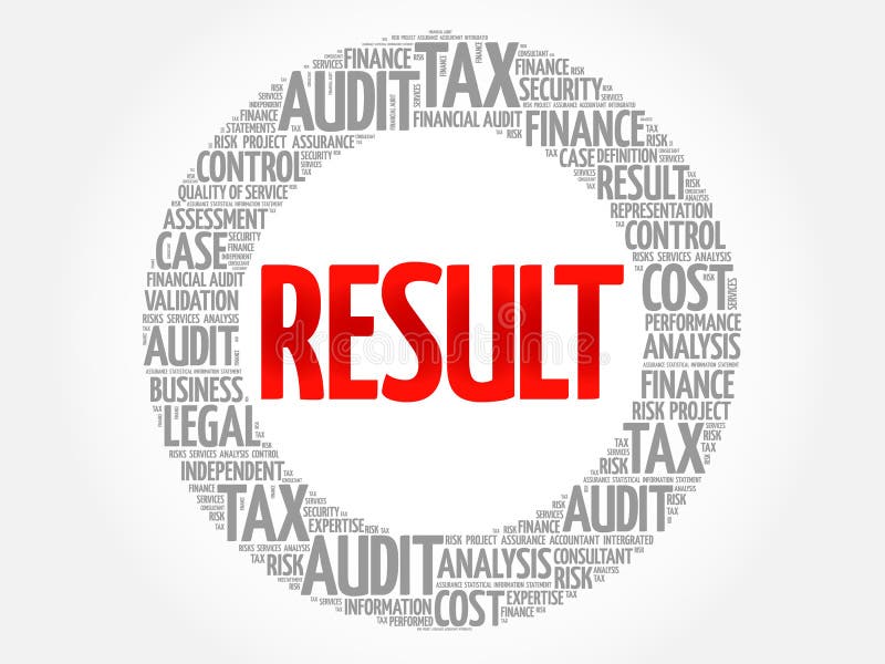 RESULT word cloud stock illustration. Illustration of progress - 207201503