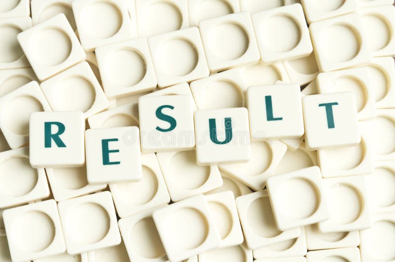 Result Word Made by Leter Pieces Stock Photo - Image of letter, concept ...